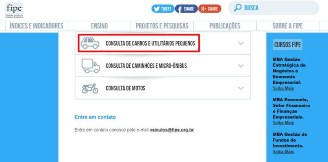 Consulta a tabela FIPE: veja como saber quanto custa seu veículo